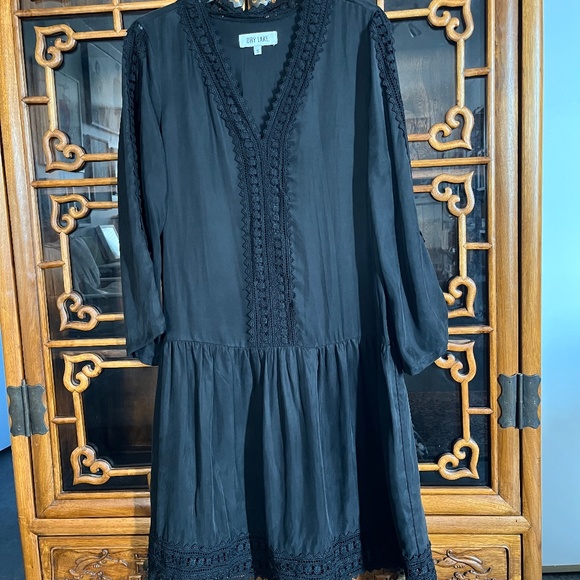 Dry Lake | Dresses | Beautiful S Dry Lake Cupro Droppedwaist Black ...
